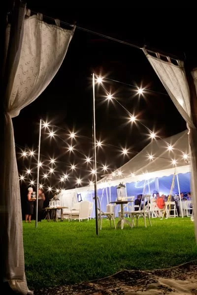 Festoon Lighting Poles - Perry's Sunshine Coast Event Hire